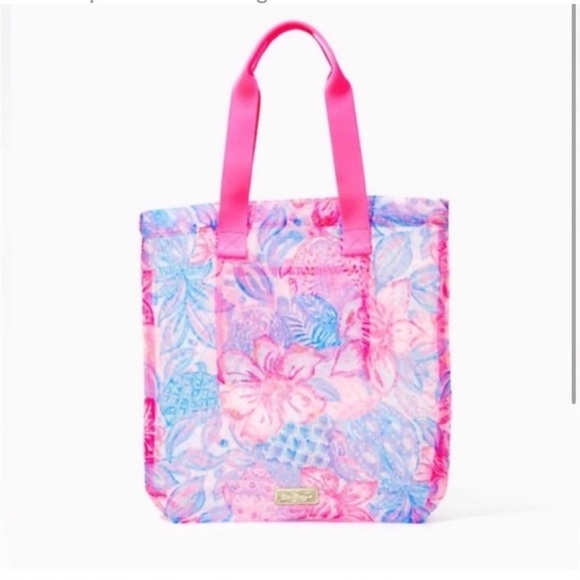 Lilly Pulitzer | Bags | Lilly Pulitzer Mesh Shopper Tote Snappy Turtle ...